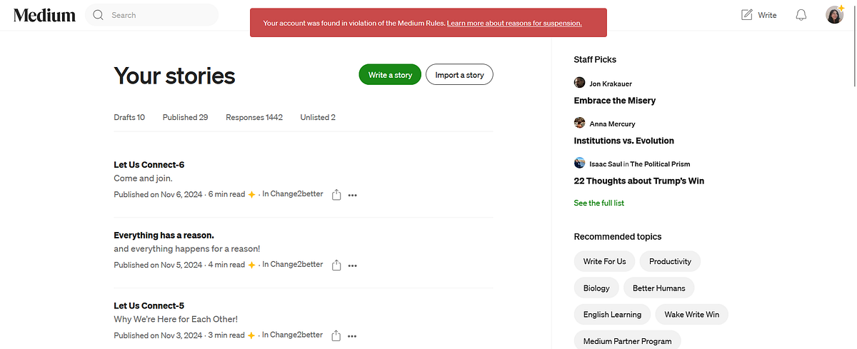 How to Get Your Suspended Medium Account Back (Complete Guide) | ReadrHub