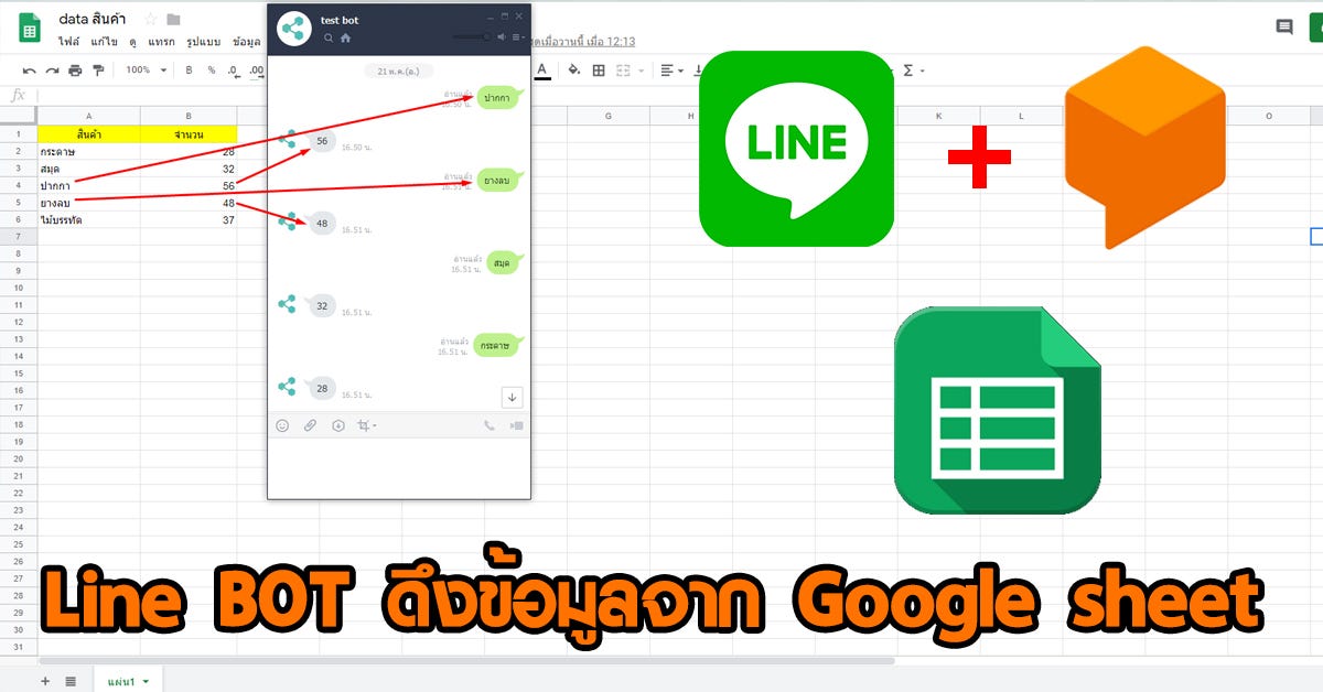[อัพเดท 8/1/63] ทำให้ Line BOT ดึงข้อมูลจาก Google Sheet ด้วย Dialogflow | by nai golf | Medium