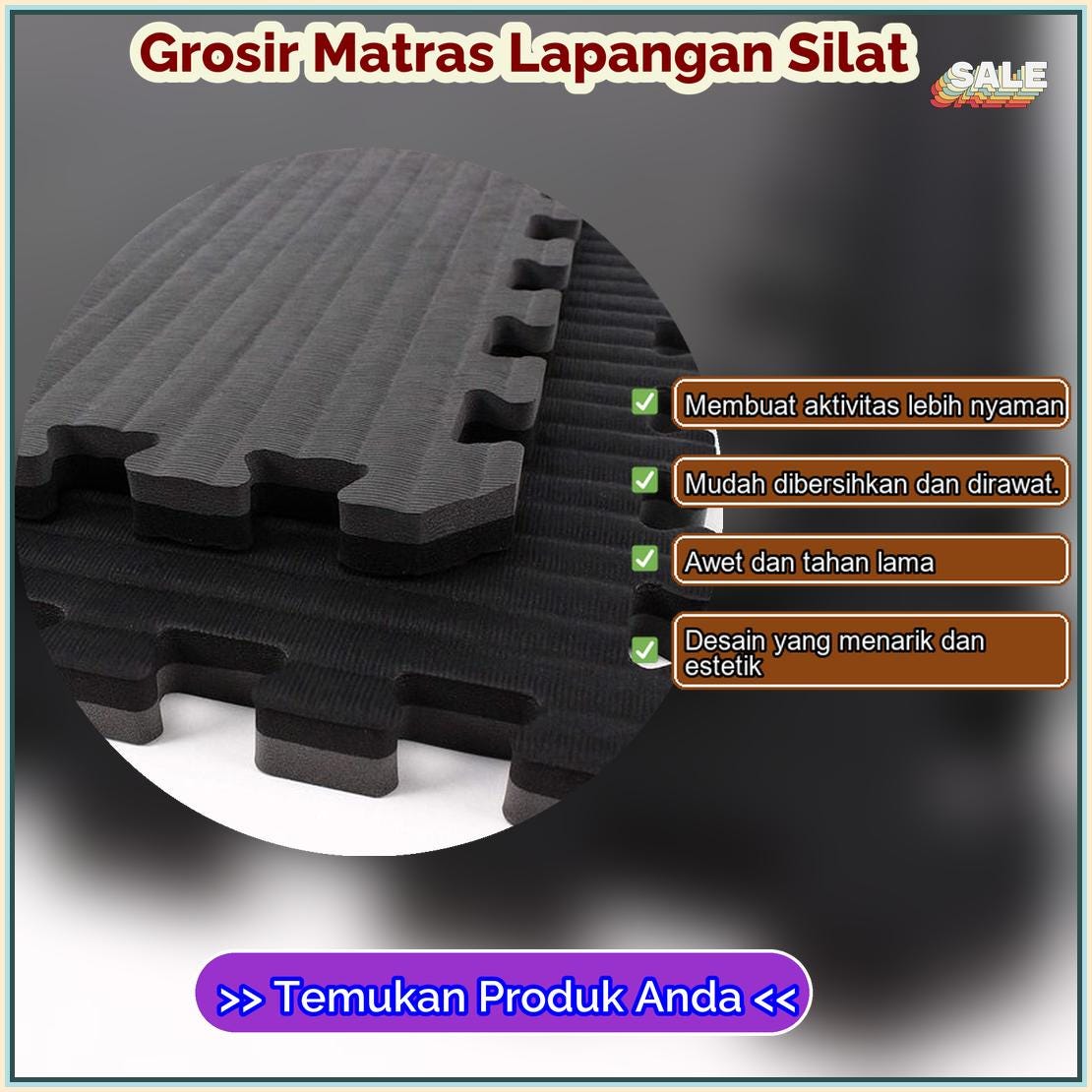 Grosir Matras Lapangan Silat - Matras Puzzle Tebal - Medium