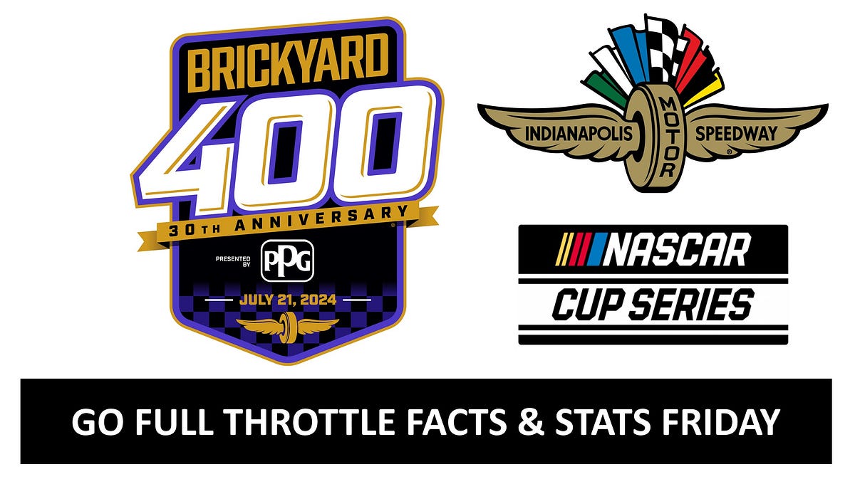 GFT Facts & Stats Friday: NASCAR Cup Series Brickyard 400 at IMS | by ...