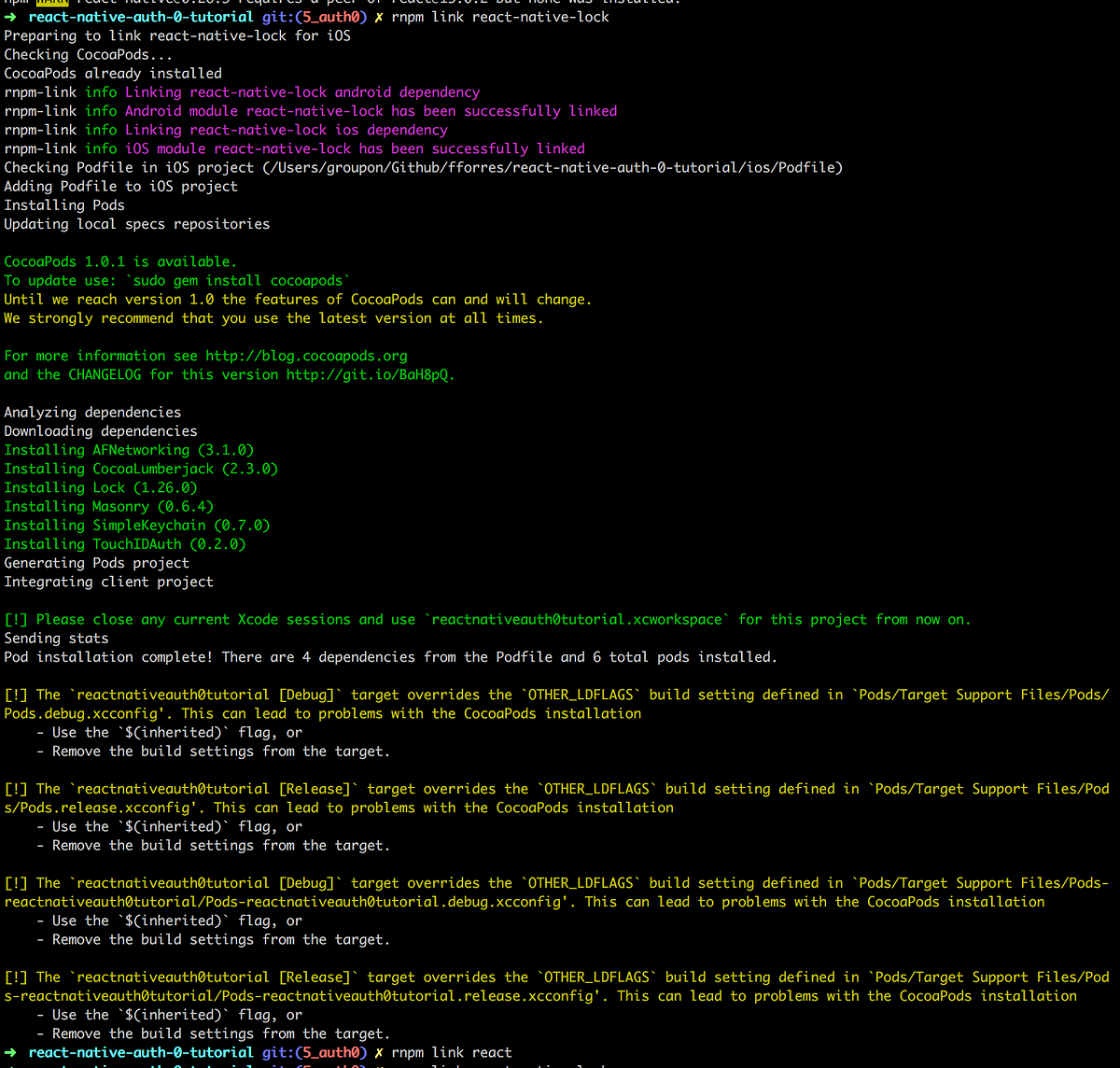 React Native, Auth0 & Firebase, Tutorial (6/8) — Agregando autenticación con Auth0. | by Felipe ...