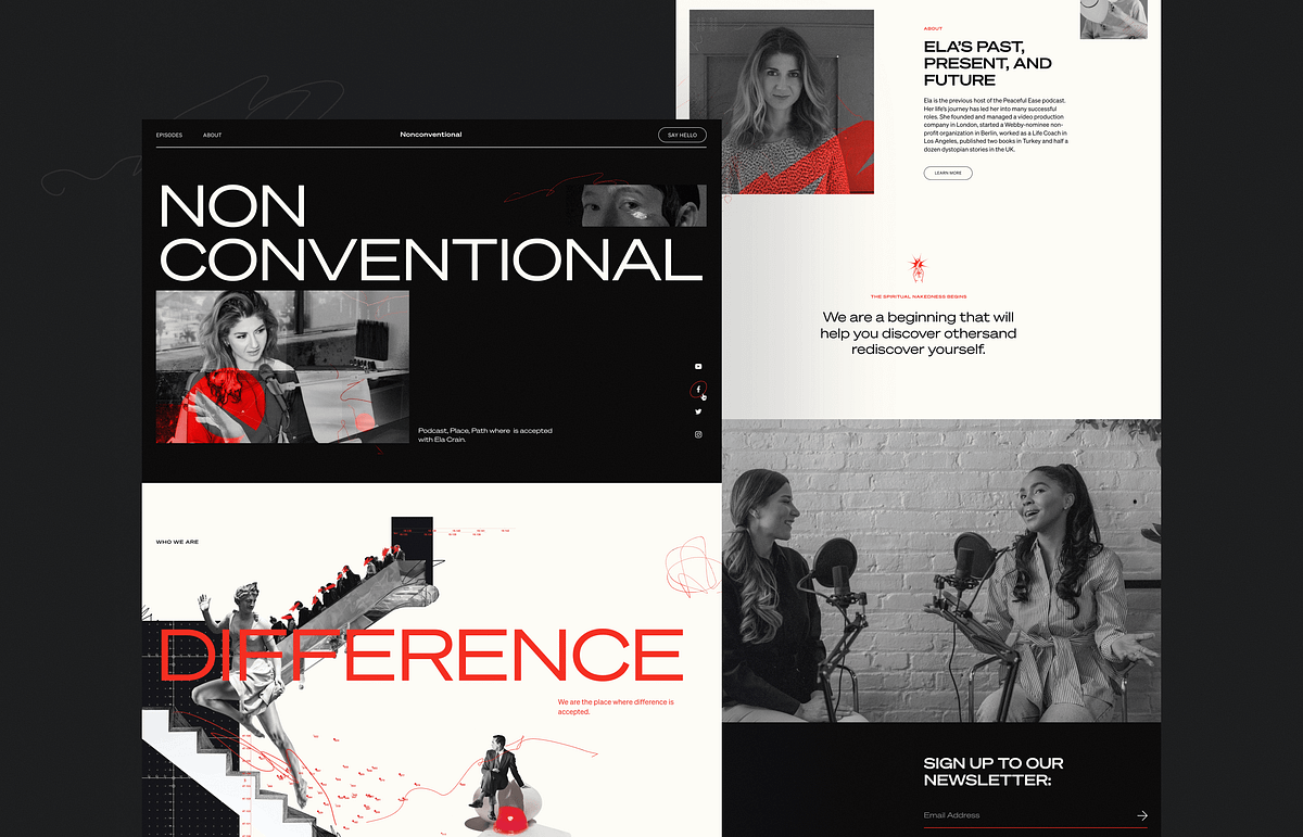 Case Study: Nonconventional Show. Website Design for Interview Podcast ...