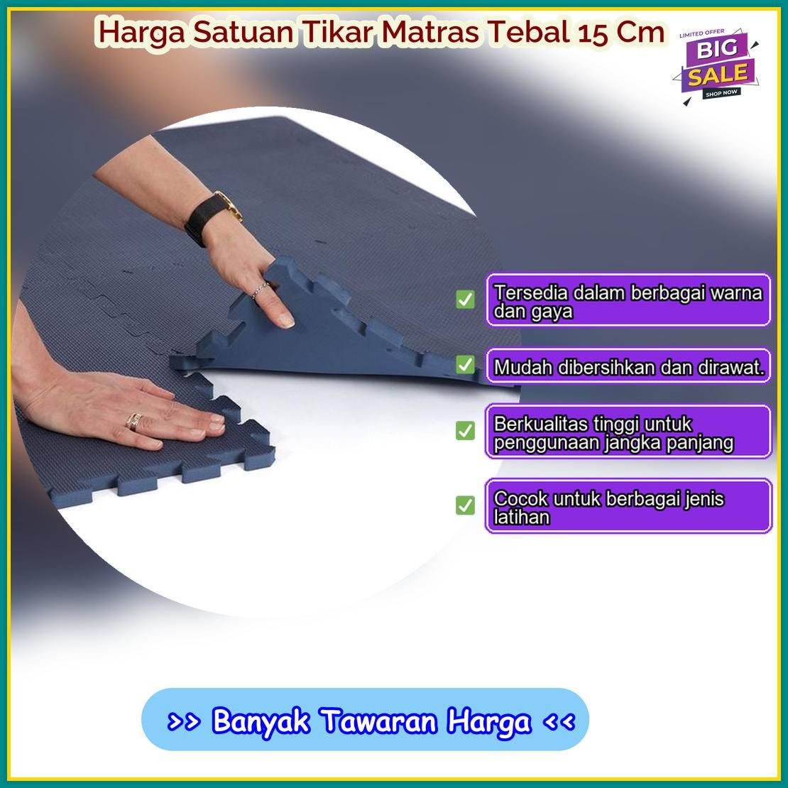 Harga Satuan Tikar Matras Tebal 15 Cm - Eva Mat Tebal - Medium