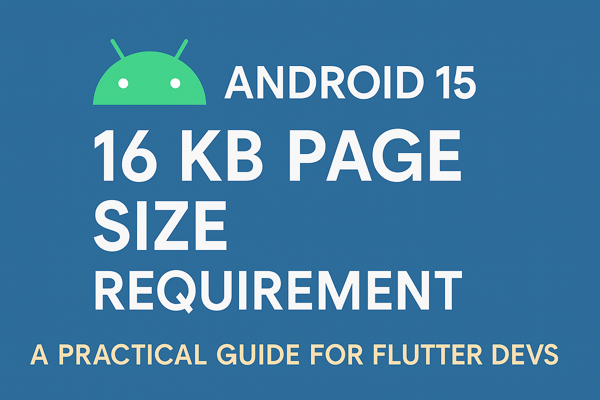 FlutterAndroid 15’s 16 KB Page Size Requirement: A Practical Guide for Flutter Devs | by Yash ...