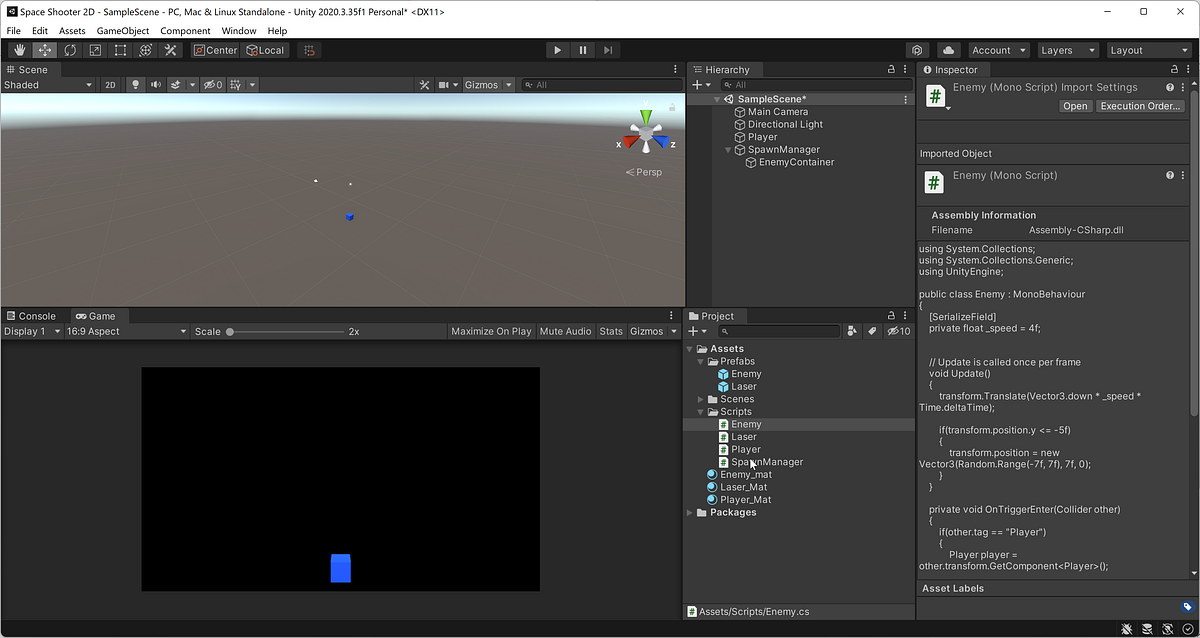 2D Space Shooter Update 4 - Chad Gutterman - Medium