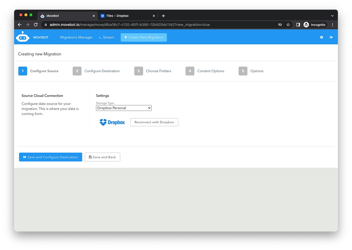 Migrating between Dropbox accounts | by Couchdrop | Couchdrop | Medium