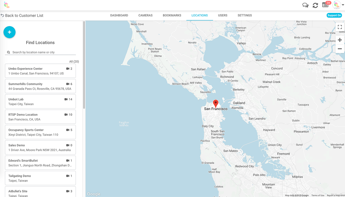 Feature spotlight: Locations map. View and manage all camera sites at a ...