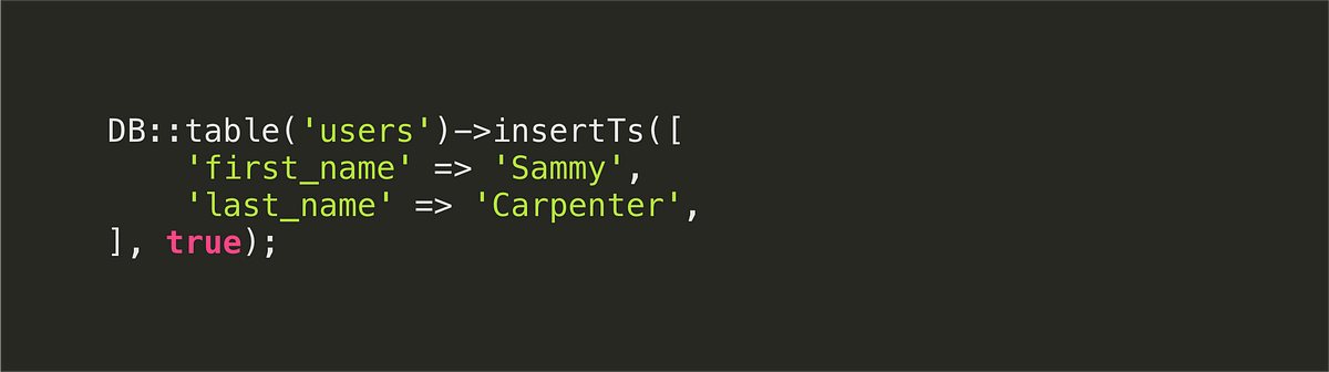 Laravel — Auto Saving Timestamp With Query Builder | by Fatih Koca ...