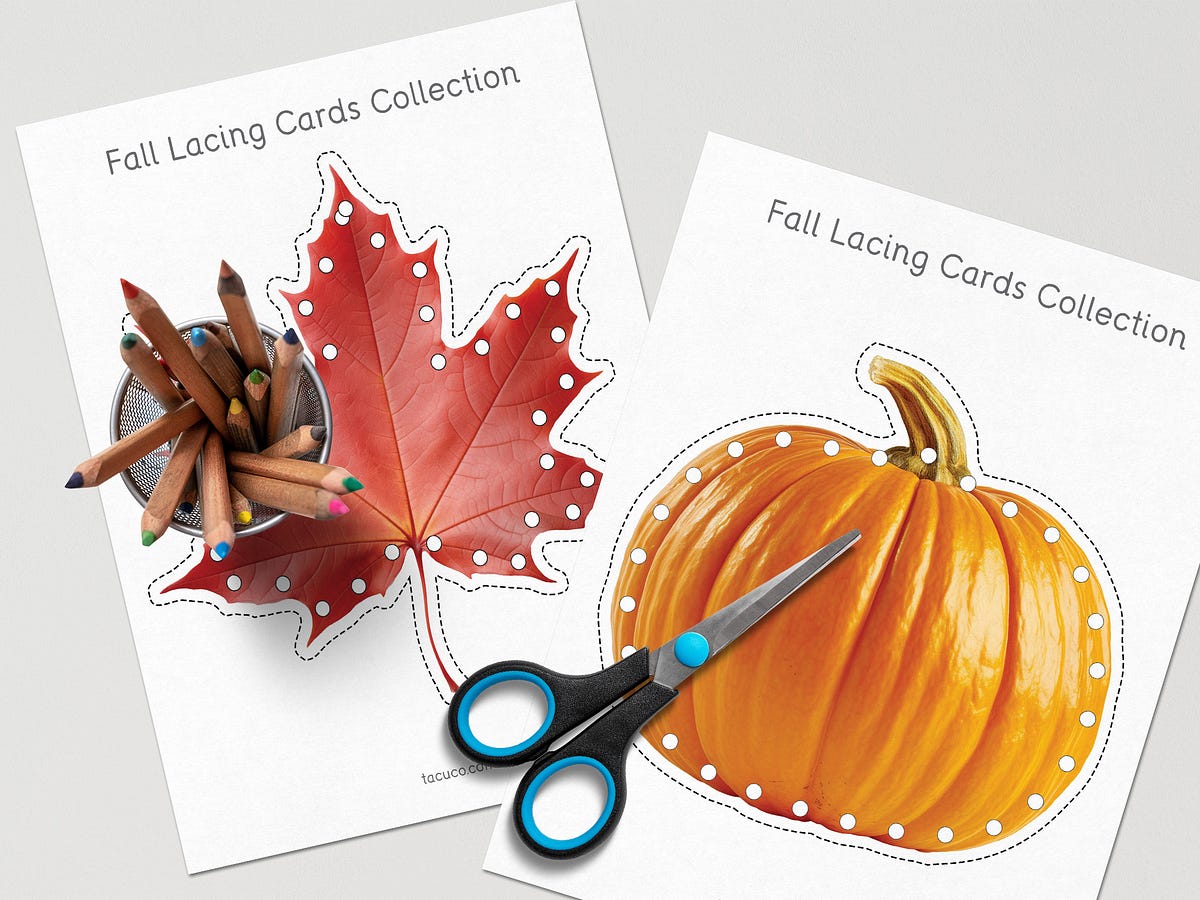 Lacing Cards — Montessori activity for kids | by Tacuco | Medium