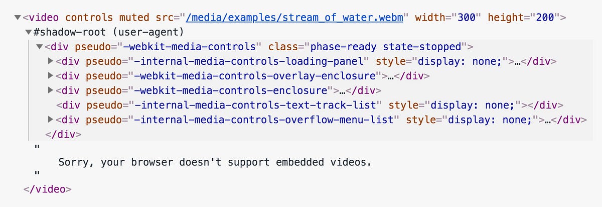 Shadow DOM: `open` vs `closed`. The Web Component spec is made up of ...