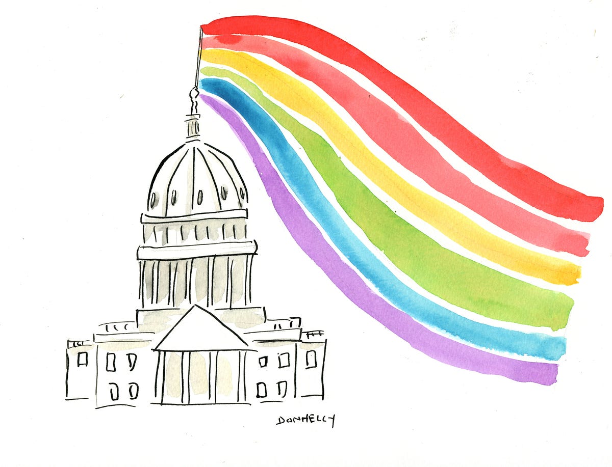 I Love Drawing The Pride Flag - Liza Donnelly - Medium