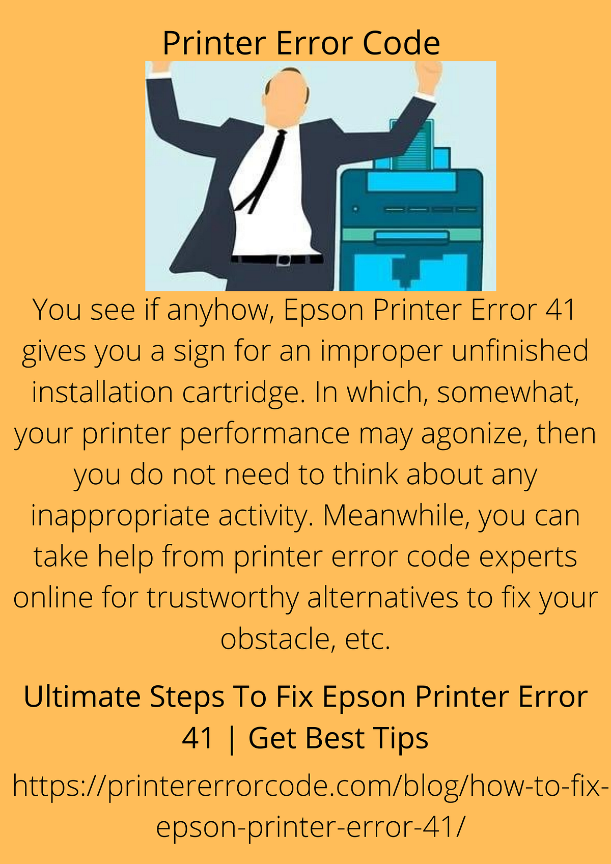 Ultimate Steps To Fix Epson Printer Error 41 Get Best Tips Printererror Medium