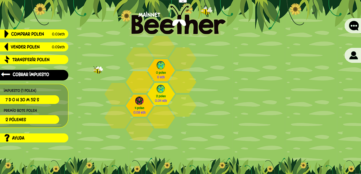 BeeGame. Earn ethers playing!!!. PC Web Game based on Ethereum smart ...