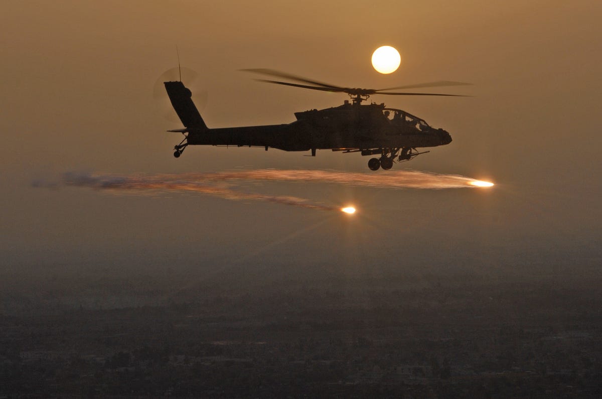 American Helicopter Gunships Attack Insurgents in Iraq | by Joseph ...