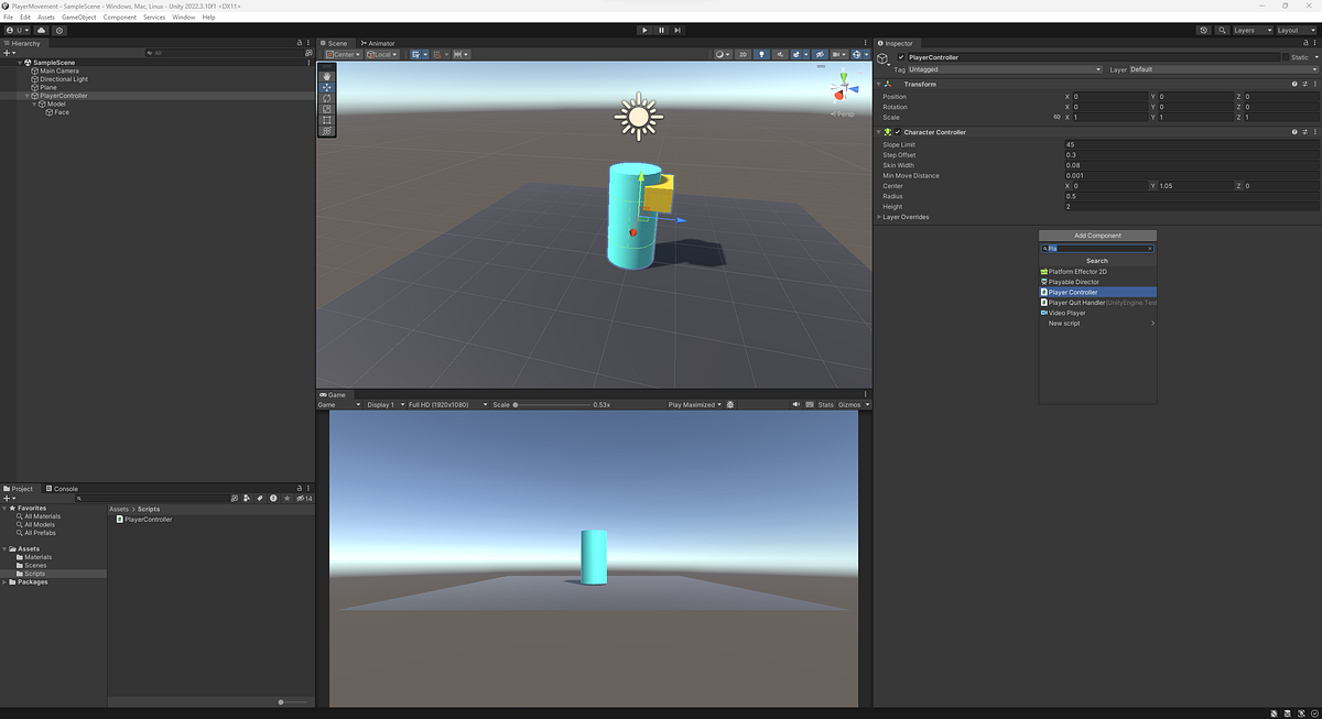 How To Move Player In All Directions With Turning Face in Unity using Character Controller | by ...