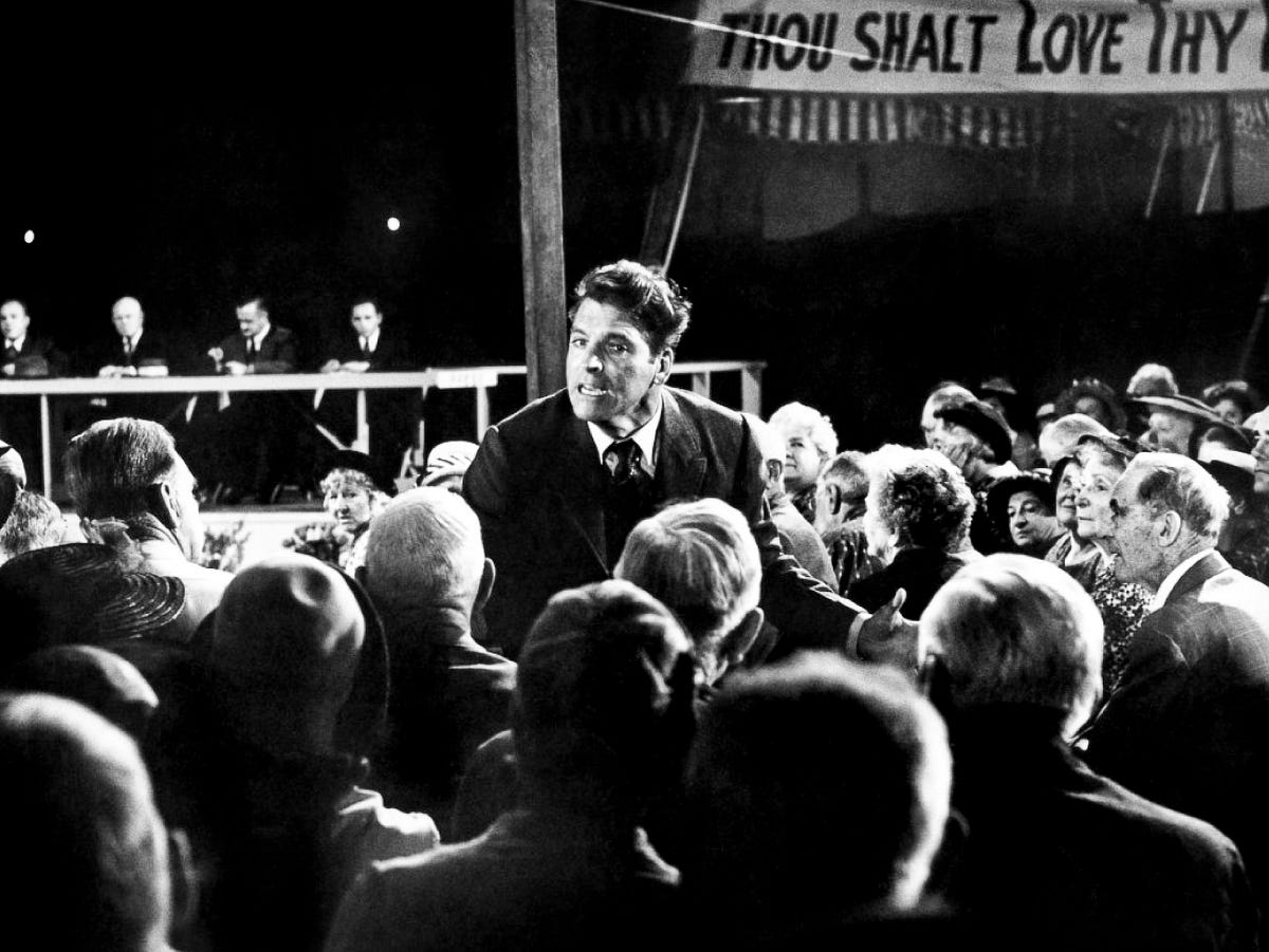 Donald Trump is Elmer Gantry. If only Sinclair Lewis could be alive ...