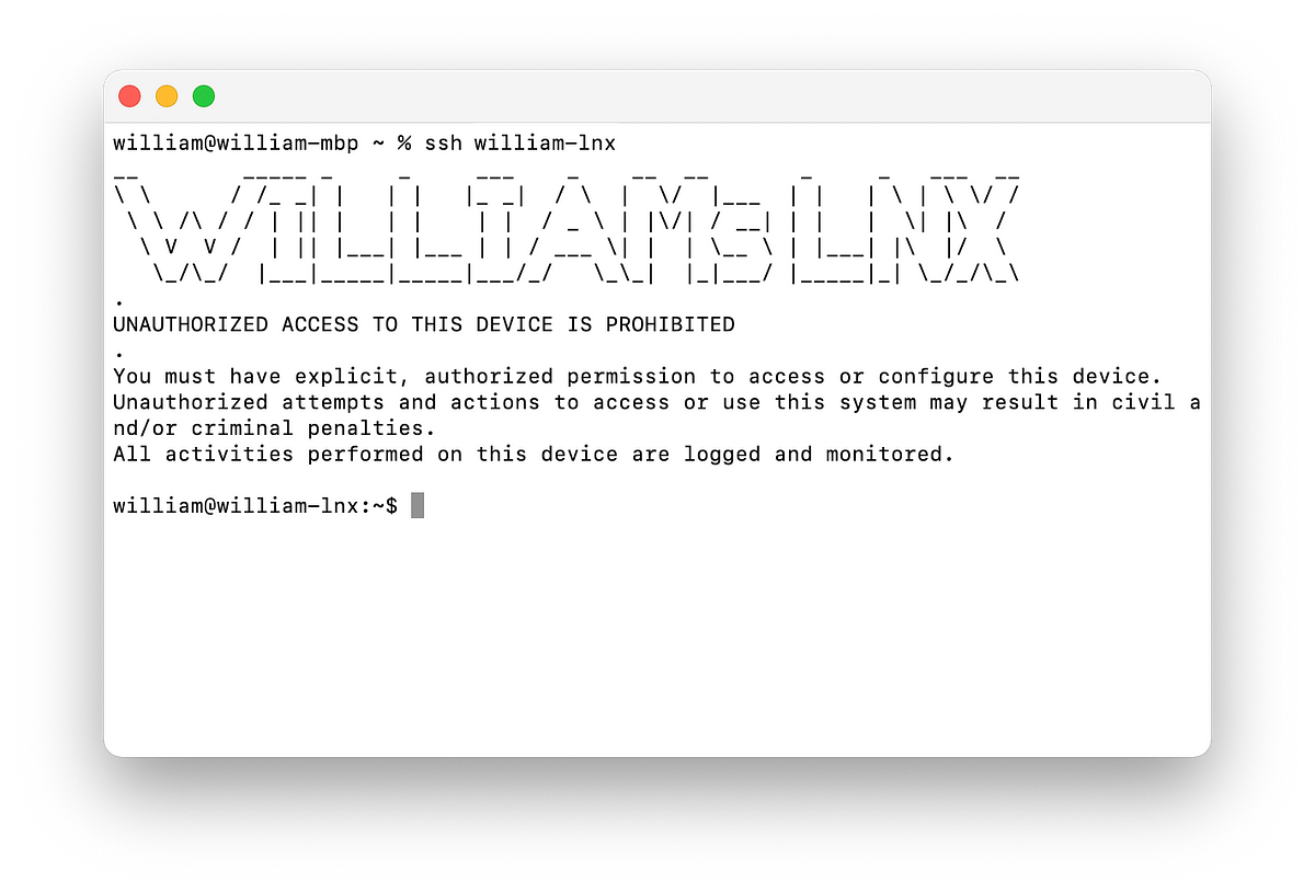 Easy Custom Ssh Log In — Ubuntu Make Ascii Art On The Ubuntu Login By William Donze Medium