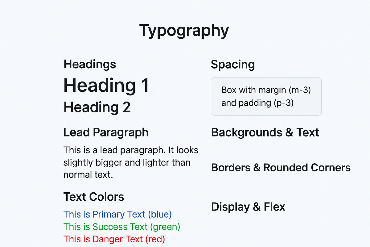 15.Bootstrap -Typography & Utilities (Complete Beginner’s Guide) | by Muneezabilal | Sep, 2025 ...