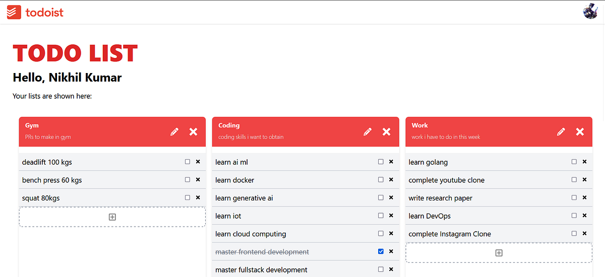 TodoList — My first MERN Stack project | by Nikhil Kumar | May, 2024 | Medium