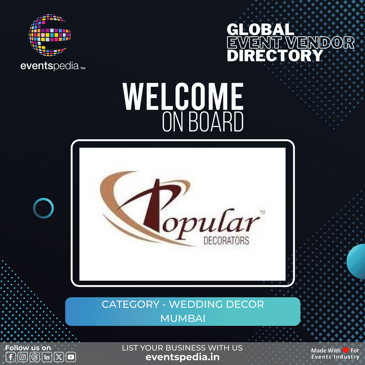 Popular Decorator - Eventspedia India - Medium