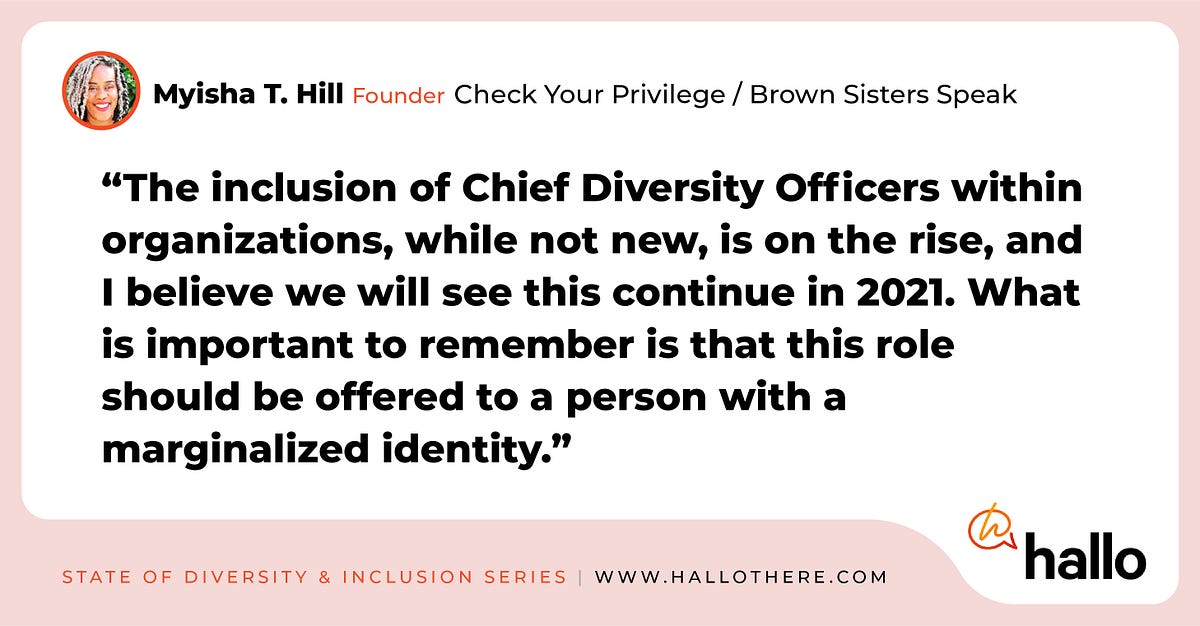 The State of Diversity & Inclusion — Insights From Myisha T. Hill | by ...