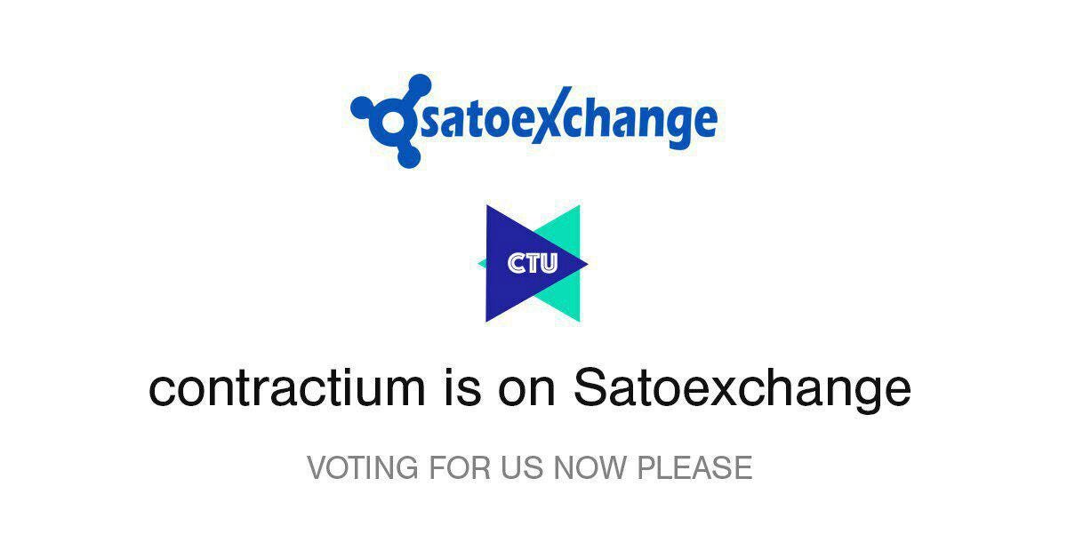 Contractium on Satoexchange. We have been wowing our community with ...