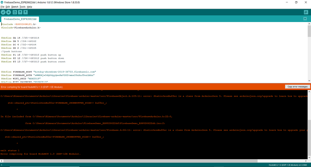How to Fix nodemcu/arduino-firebase library not working issue. | by Bimsara Nanayakkara | Medium