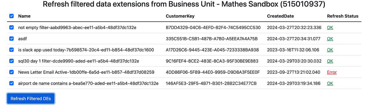 CloudPage + SSJS — Refresh Filter Data Extension | by Mathes K | Apr, 2024 | Medium