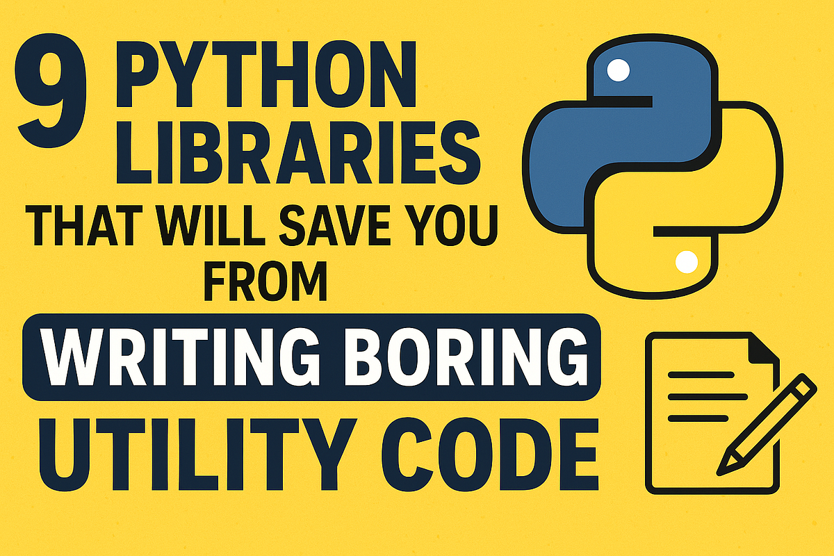 9 Python Libraries That Will Save You from Writing Boring Utility Code ...