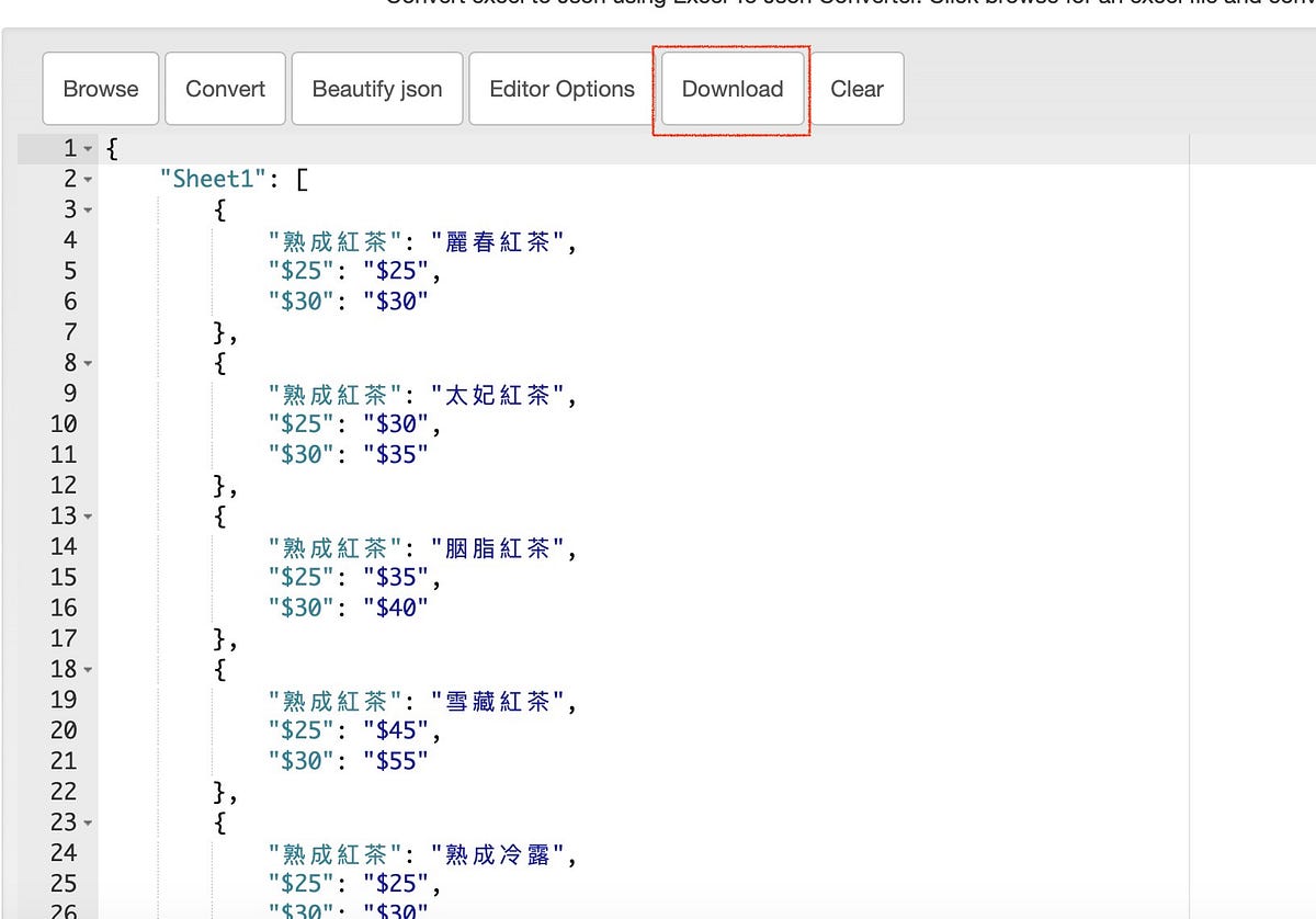 將 Numbers 表單，Google 表單，Excel 檔變成 JSON | by 彼得潘的 iOS App Neverland | 彼得潘的 Swift iOS App 開發問題解答集 ...