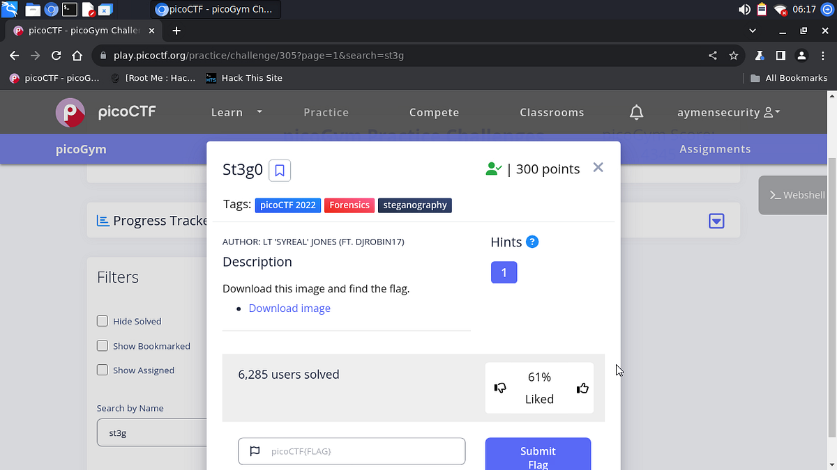 picoCTF st3g0 writeup - Aymen Security - Medium