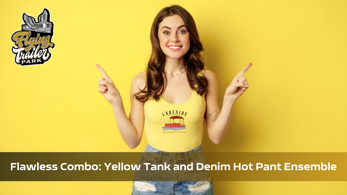 Flawless Combo: Yellow Tank and Denim Hot Pant Ensemble | by Flyingtrailerpark | Aug, 2023 | Medium