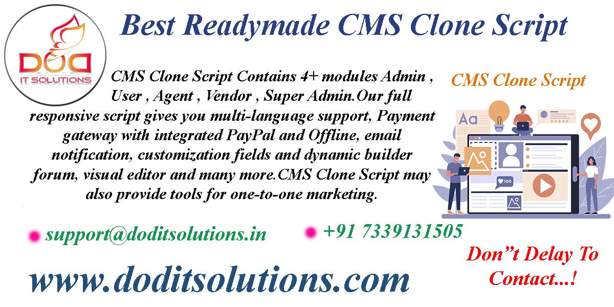 Best Online CMS Clone System — DOD IT SOLUTIONS | by Dodscriptstore | Medium