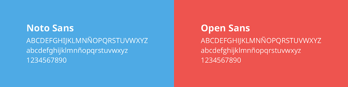 Noto Sans vs Open Sans. Comparemos a dos de las tipografías más… | by ...