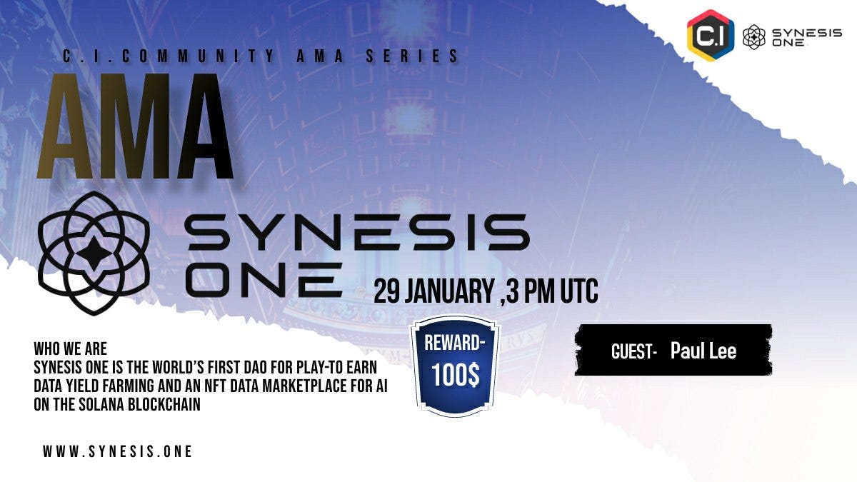 🗣AMA Recap: C I COMMUNITY x SYNESIS ONE 💬 | by Crypto Investor ...