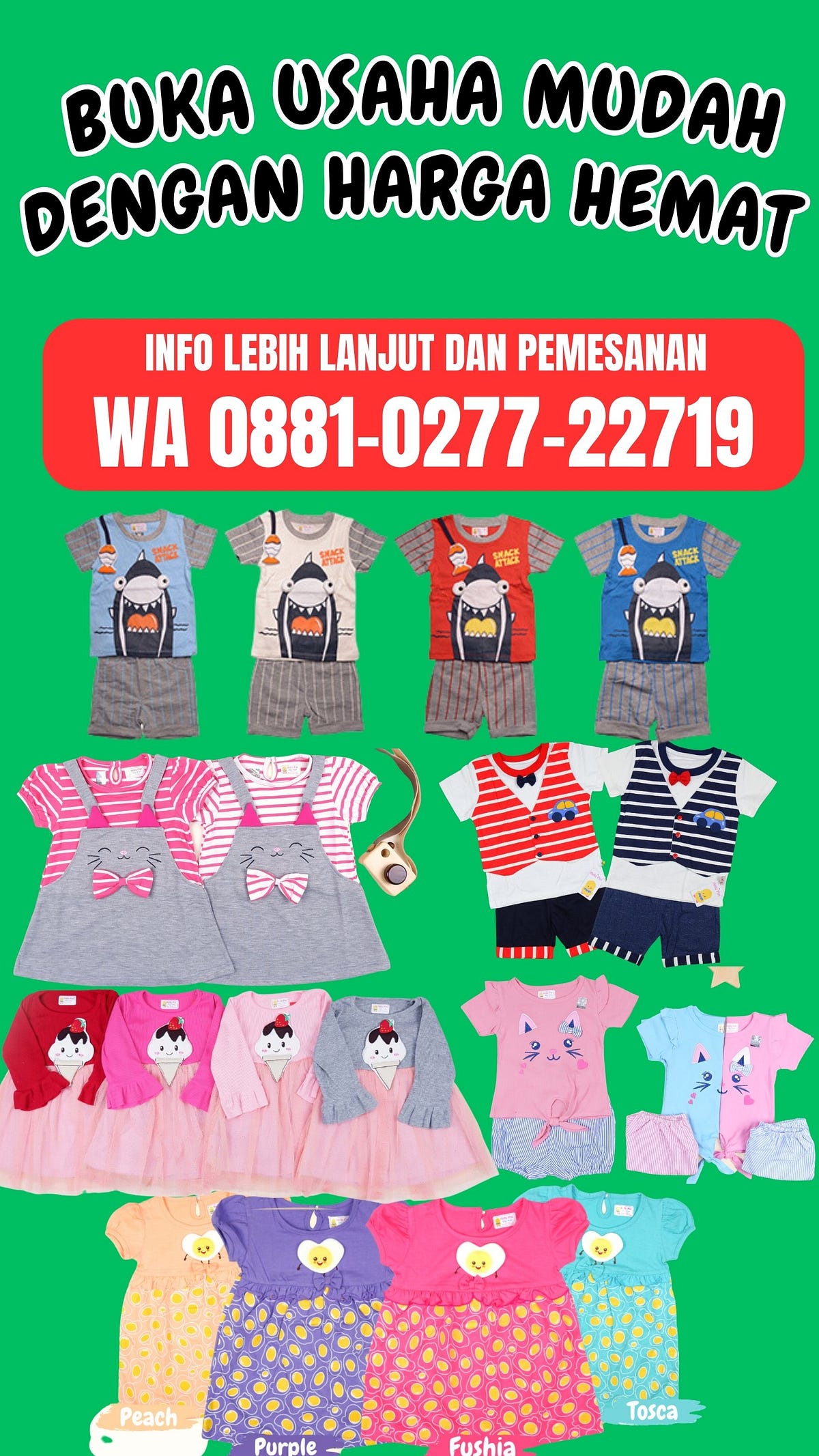 STOK TERBATAS!! 0881–0277–22719, Paket Usaha Baju Anak Newborn di Metro ...