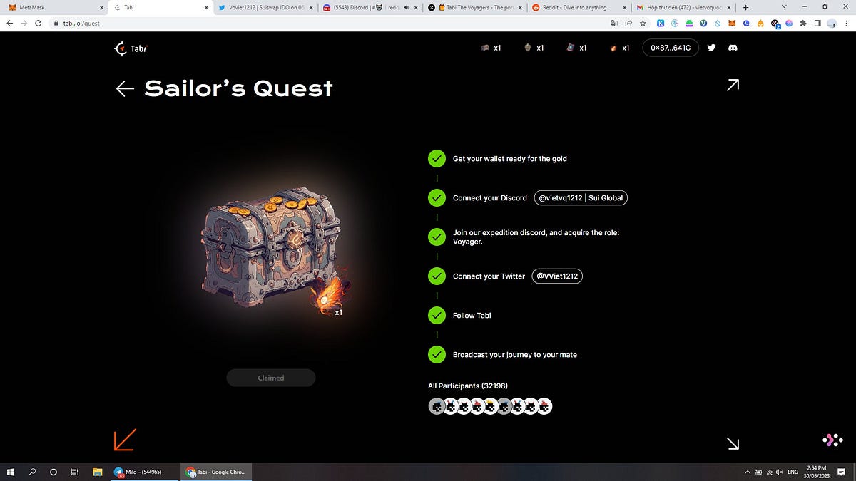 Airdrop Tabi: Claim NFT Sailor’s Quest - Voviet1212 - Medium