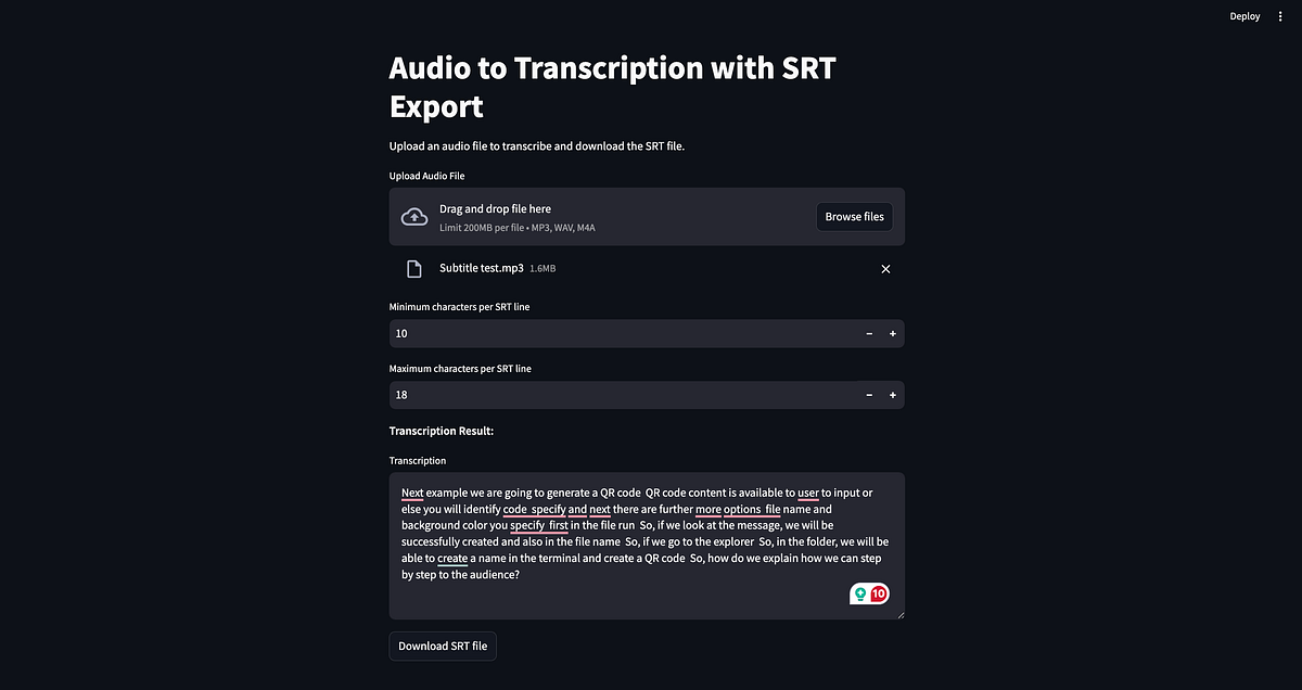Transcribing Tamil Audio to English Captions and Generating SRT Files ...