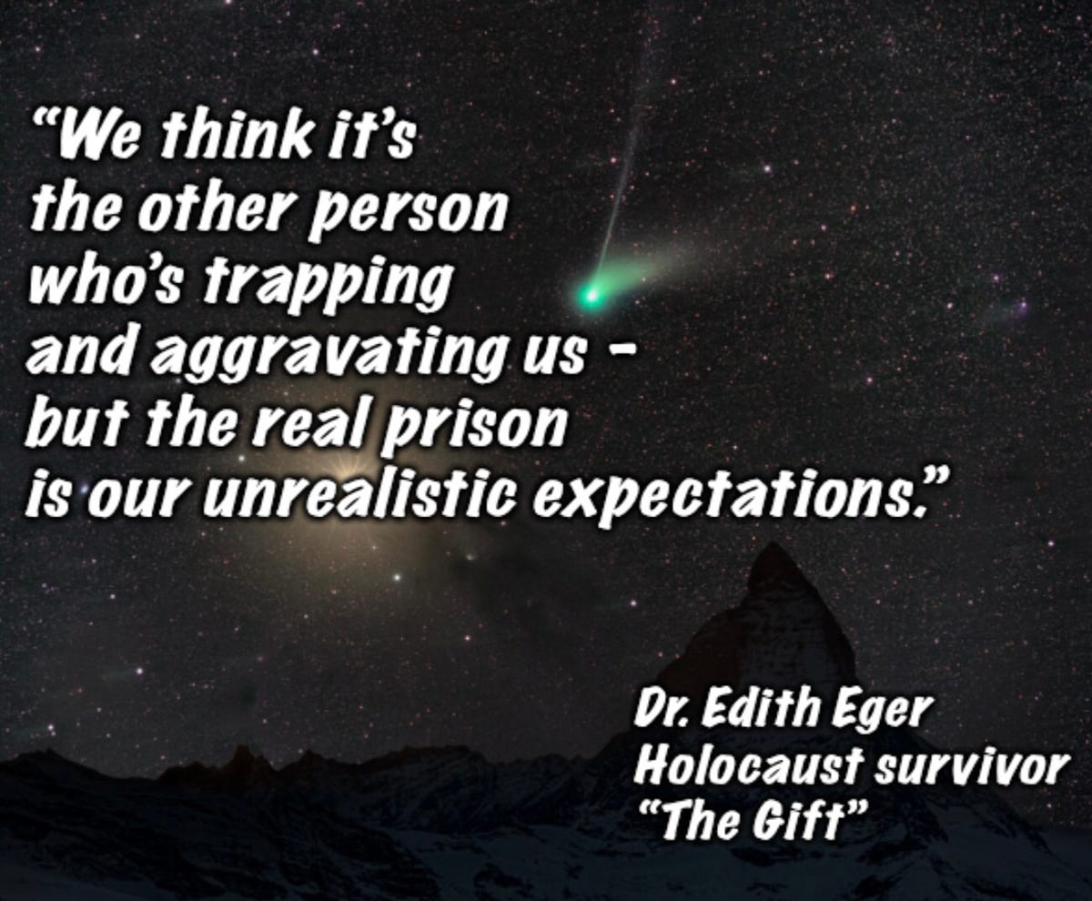 “We think it’s the other person who’s trapping and aggravating us - but ...