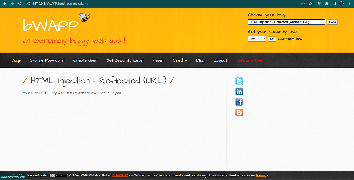 HTML Injection — Reflected (URL) bWAPP series #2 | by K4K45H1 | Medium