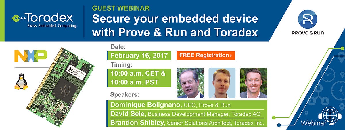 Guest Webinar: Secure your Embedded Device with Prove & Run and Toradex ...