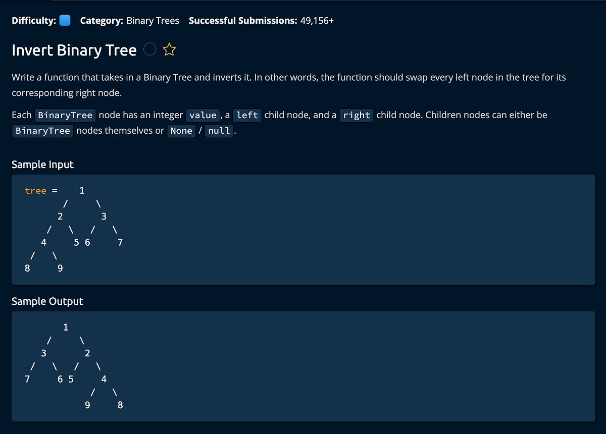 Leetcode Medium: Invert Binary Tree SOLUTION(super easy) | by Kyle-Anthony Hay | Medium