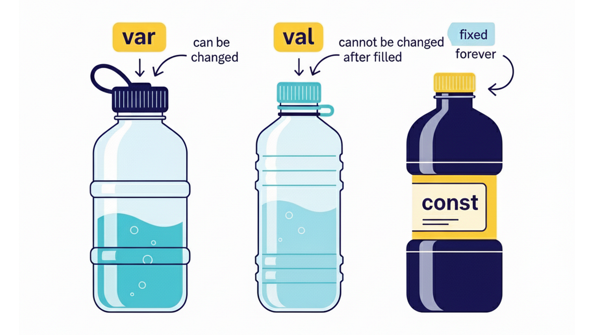 Difference Between var vs val vs const in Kotlin — Explained Simply | by Akash Kumar Patra | Aug ...