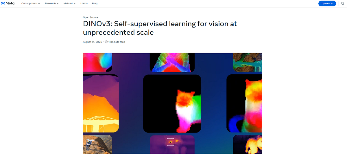 Meta Open-Sources DINOv3: A Breakthrough in Self-Supervised Computer ...