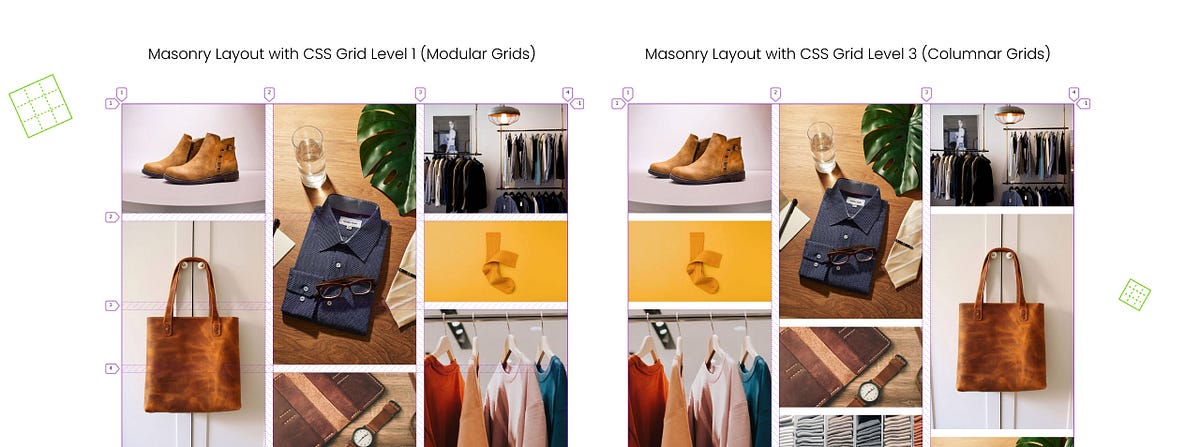 CSS Grid and Masonry Layout. A comparison of masonry created with… | by ...