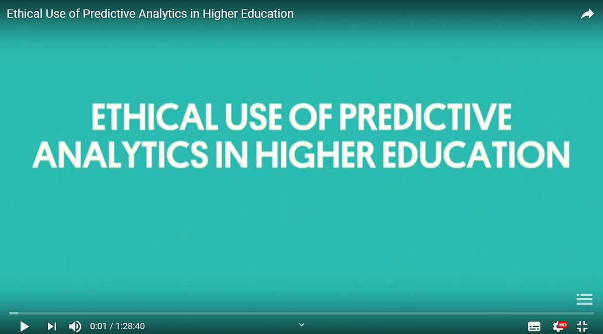 Ethical Use of Predictive Analytics in Higher Education | by Juan José Calderón Amador * ★ | # ...