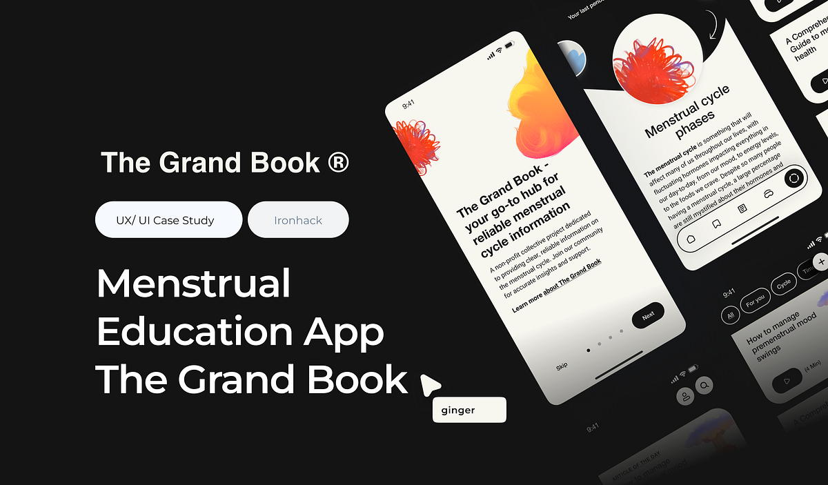 Menstrual Education App — The Grand Book: UX/UI Case study | by ginger ...