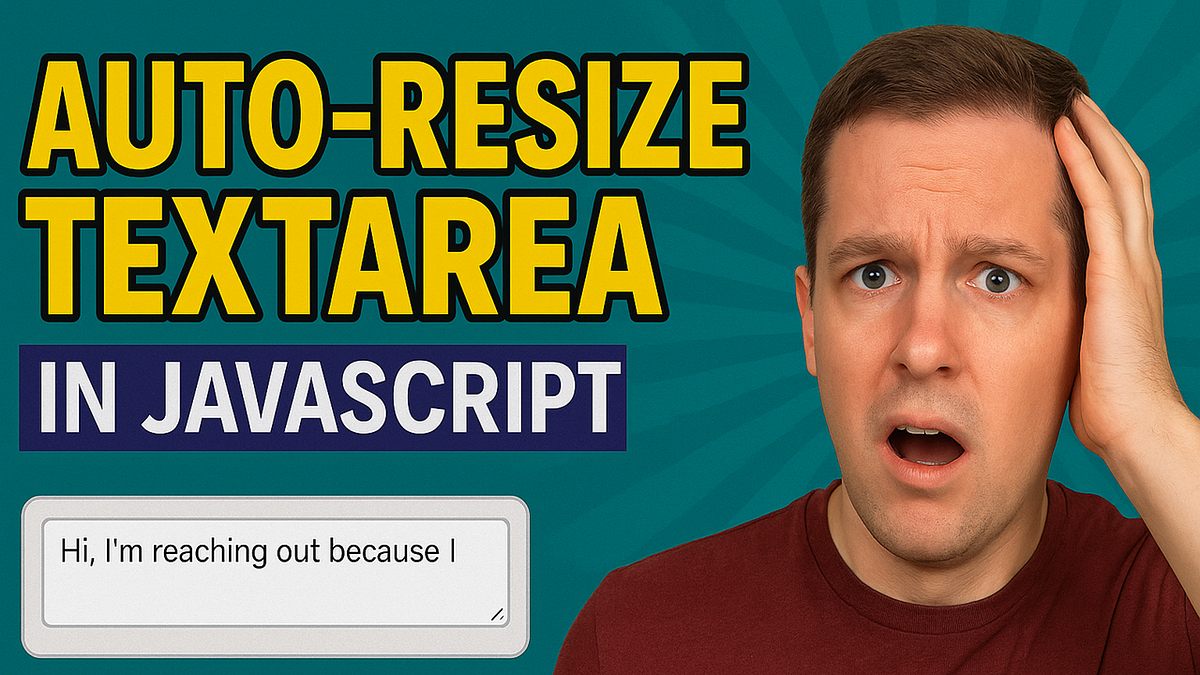 Auto-Resize a Textarea with Pure JavaScript (No Libraries) | by Ali Aslam | Medium
