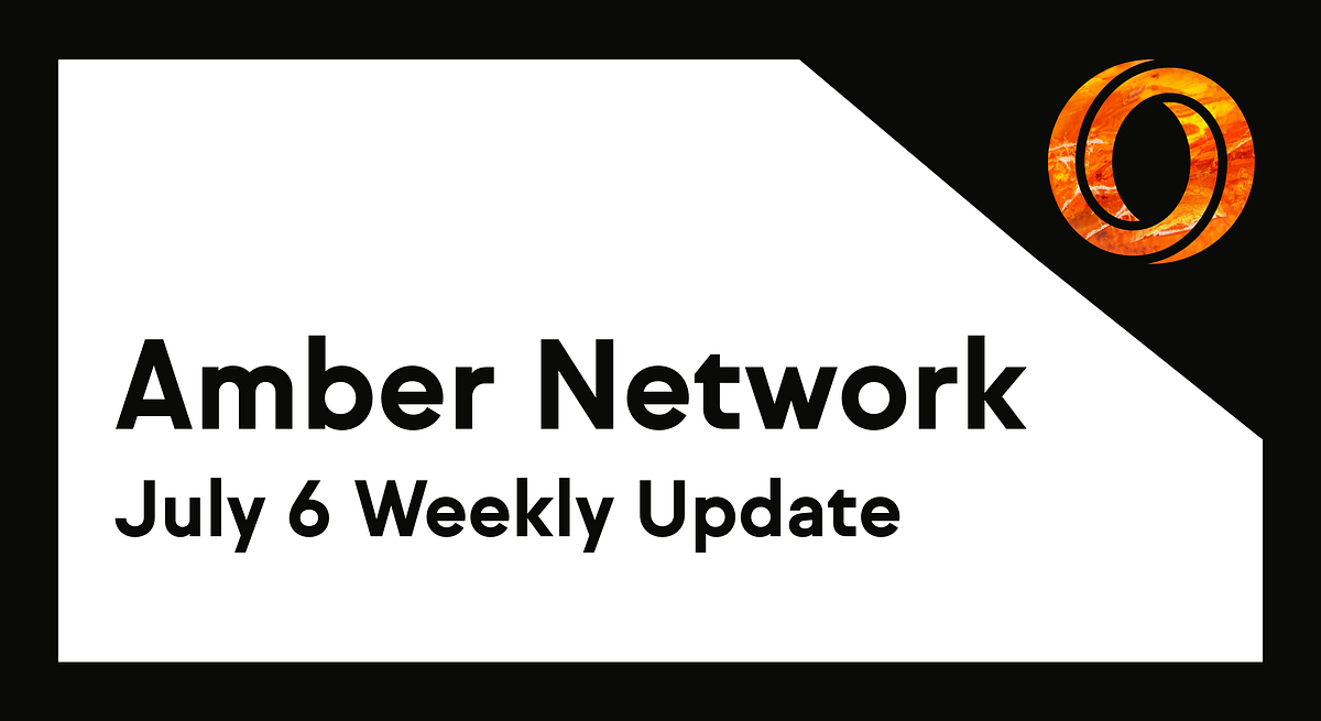 Amber Network: Weekly Update. Use case examples, community tooling ...