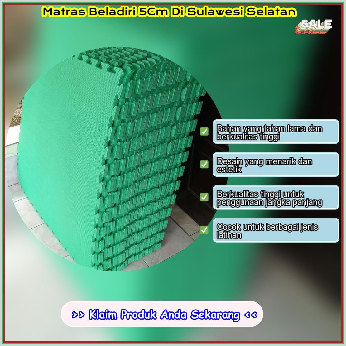 Matras Beladiri 5Cm Di Sulawesi Selatan - Eva Mat Tebal - Medium